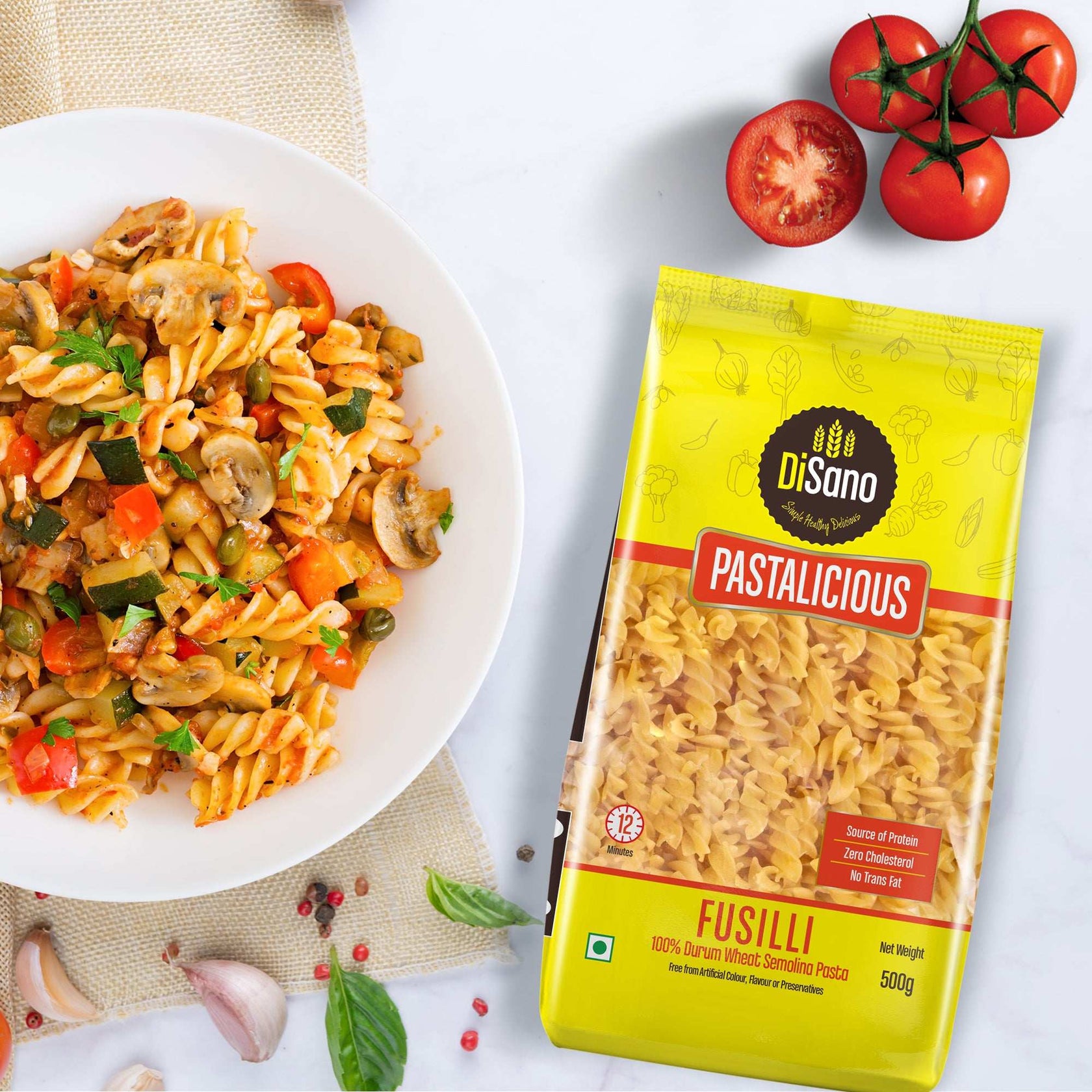 Disano Pastalicious Durum Wheat Fusilli Pasta, 500g – Disano online