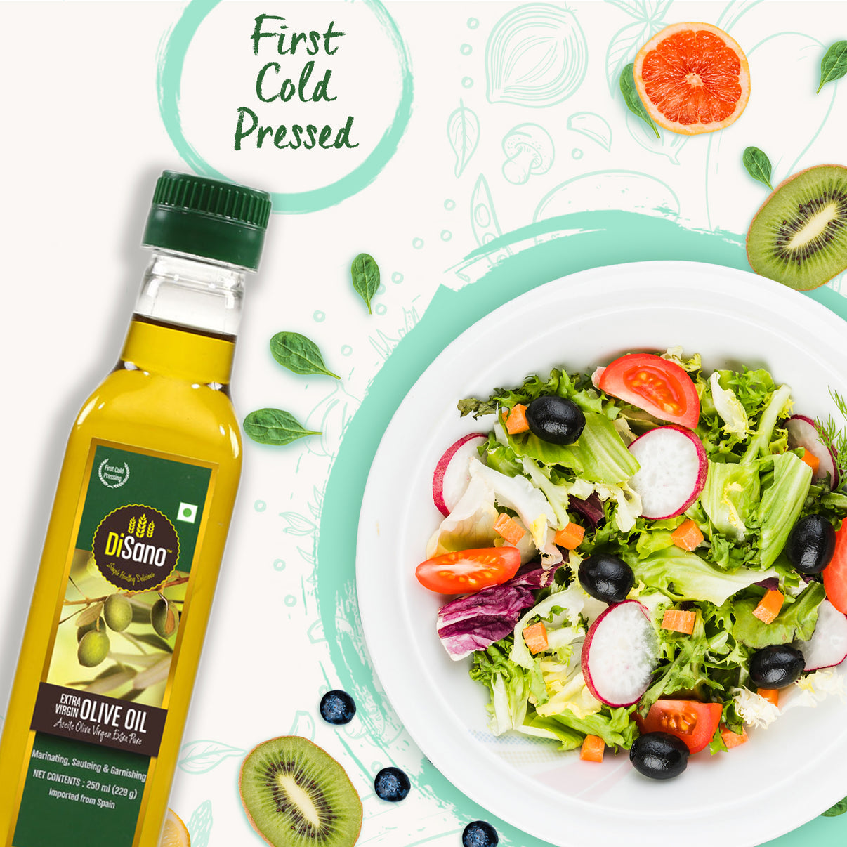 DiSano Extra Virgin Olive Oil, First Cold Pressed, 250ml – Disano online