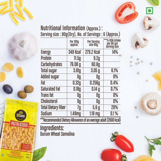 Disano Pastalicious Durum Wheat Fusilli Pasta, 500g – Disano online
